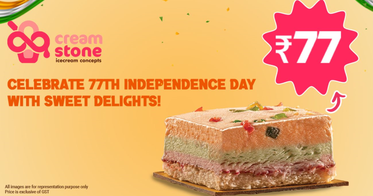 Independence Day bonanza: Popular ice cream franchise, Cream Stone ...
